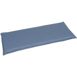 Bankauflage GO-DE, B:48cm H:6cm T:115cm, blau, Polyester, Polyurethan, Polsterauflagen, "2-Sitzer", Ma&szlig;e ca.: 48 cm x 115 cm x 6 cm