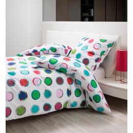 Bettwäsche Janine, bunt, Mako-Satin, Obermaterial: 100% Baumwolle, Bettwäsche, "Modern Art 4214642146 09 135X200,80x80", mit Reißverschluss