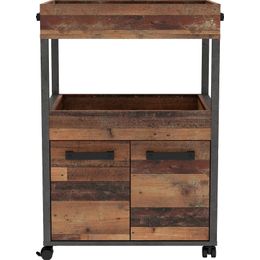 Barschrank FORTE, B:60cm H:88,2cm T:40cm, grau, FSC-zertifizierter Holzwerkstoff, Wohnzimmer, Schr&auml;nke, "Homebar", H&ouml;he ca. 88 cm
