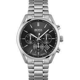 BOSS Kinder Chronograph "CHAMPION", silber, Armbanduhren, Quarzuhr, Herrenuhr, Armbanduhr, Stoppfunktion, Edelstahlarmband