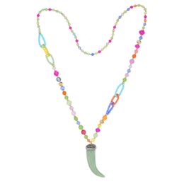 Damen Lange Kette "Boho Bite", bunt, Basic, Collezione Alessandro, Glas, Halsketten, Statement Piece in multicolor