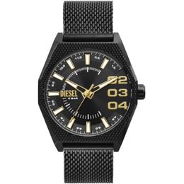 Diesel Herren Quarzuhr "SCRAPER", schwarz, Armbanduhren, Armbanduhr, Herrenuhr, Edelstahlarmband