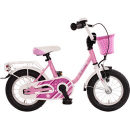 Bachtenkirch Kinderfahrrad ""MY BONNIE" rosa/ weiß", 23cm, 12,5 Zoll (31,75cm) hinten: 12 Zoll (30,48cm), rosa, Fahrräder