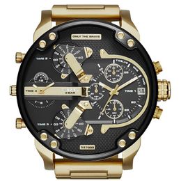 Diesel Herren Chronograph "MR. DADDY 2.0", gold, Armbanduhren, Quarzuhr, Armbanduhr, Herren, Datum, Stoppfunktion, mehrere Zeitzonen