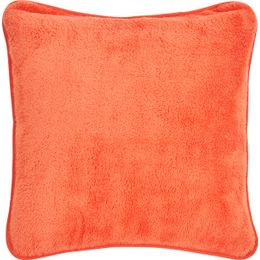 Dekokissen done., B:45cm L:45cm, rot, Polyester, Dekokissen_Sitzkissen_Kissenh&uuml;llen, "Softie", Extra weiche und anschmiegsame Kissenh&uuml;lle ohne