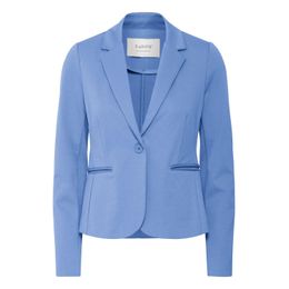 Kurzblazer B.Young "Kurzblazer BYRizetta", Damen, Gr. 38, blau (riverside), Obermaterial: 73% Polyester PES. 23% Viskose LENZING ECOVERO CV LenzEcov. 4% Elasthan EL., casual, normal, Blazer