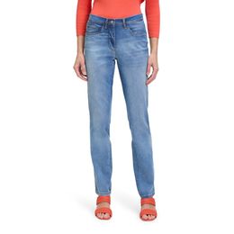 Stretch-Jeans Betty Barclay "Betty Barclay Stretch-Hose mit elastischem Bund", Damen, Gr. 34, Normalgrößen, blau (light blau denim), Denim/Jeans, Obermaterial: 81% Baumwolle, 17% Polyester, 2% Elasthan., modisch, slim fit, Jeans