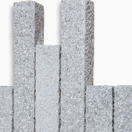 Seltra Natursteine Palisaden BRAVO RUSTIQUE+ Granit edelgrau Herkunft Vietnam, 12x12 cm, 30 cm