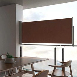 Ausziehbare Seitenmarkise 100x300 cm Braun