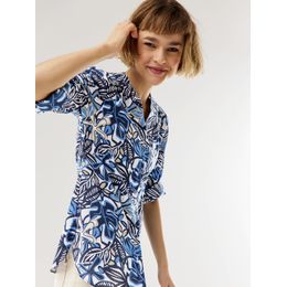 Walbusch Baumwoll Bluse Krempelarm