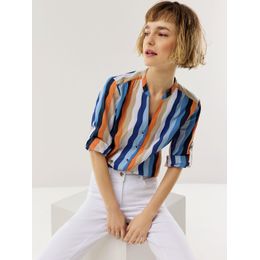 Walbusch Baumwoll Bluse Krempelarm