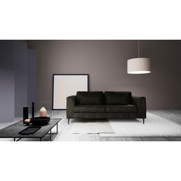 2-Sitzer Trendmanufaktur "Luzi, gem&uuml;tlich und bequem, tolle Detailverabeitung", braun (eiffel tower), B:189cm H:80cm T:99cm, 100% Polyester, Sofas, wahlweise mit Schlaffunktion und Bettkasten, inklusive Nierenkissen