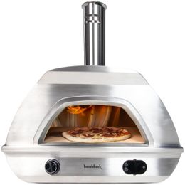 Gasgrill Buschbeck "Pizzaofen X1 inkl. Bluetooth-Thermometer", grau (edelstahl), B:48cm H:74cm T:52cm, Grills, BxTxH: 48x52x74 cm