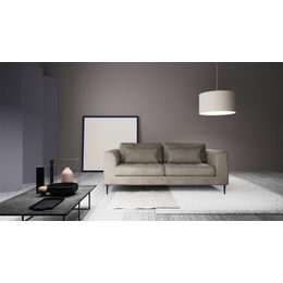 2-Sitzer Trendmanufaktur "Luzi, gem&uuml;tlich und bequem, tolle Detailverabeitung", grau (cloud gray), B:189cm H:80cm T:99cm, 100% Polyester, Sofas, wahlweise mit Schlaffunktion und Bettkasten, inklusive Nierenkissen