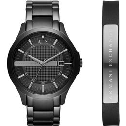 Quarzuhr Armani Exchange "AX7101", schwarz, Armbanduhren, Herren, Armbanduhr, Herrenuhr, ideal als Geschenk, Datum, Edelstahlarmband