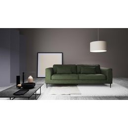 3-Sitzer Trendmanufaktur "Luzi, gem&uuml;tlich elegant, tolle Detailverarbeitung, Steppung im Sitz", gr&uuml;n (rain forest), B:220cm H:80cm T:99cm, 100% Polyester, Sofas, wahlweise mit Schlaffunktion und Bettkasten, inklusive Nierenkissen