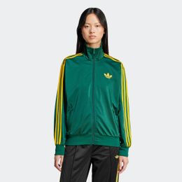 Outdoorjacke adidas originals "FIREBIRD TT", Damen, Gr. XXL, collegiate grün, crew gelb, Obermaterial: 100% Polyester, sportlich, Jacken