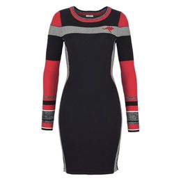 Kangaroos Strickkleid Damen Gr&ouml;&szlig;e 50 dunkelgrau / rot / schwarz Winterkleid