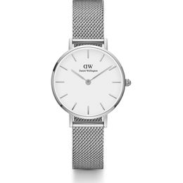 Daniel Wellington Uhr 'Petite 28 Sterling DW00100220' Damen Gr&ouml;&szlig;e One Size silber / wei&szlig;