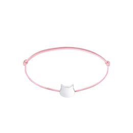 Elli Armband Katze, niedlich M&auml;dchen Gr&ouml;&szlig;e 14 altrosa / silber