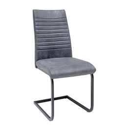 Riess Ambiente riess-ambiente Stuhl APARTMENT - antik grau mit Metallgestell Freischwinger Industrial