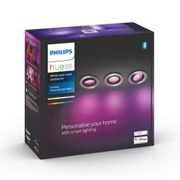 PHILIPS Hue Centura Einbauspot rund 3er, aluminium