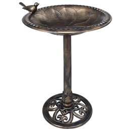vidaXL Vogelbad Bronzen Kunststoff