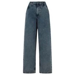 Bequeme Jeans Urban Classics "Urban Classics Ladies Tapered Baggy Jeans", Damen, Gr. 34, Normalgrößen, dirty washed, 100% Baumwolle, unifarben, casual, Jeans