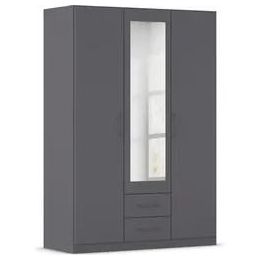 Drehtürenschrank Rauch "Kleiderschrank Schrank Garderobe KREFELD optional mit Spiegel", grau (graumetallic), B:136cm H:197cm T:54cm, Holzwerkstoff, Schränke, mit 3 Griff-Varianten, inkl. praktischen Schubladen MADE IN GERMANY