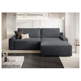 Ecksofa Trendmanufaktur "Challenge, Schlafsofa mit Bettkasten, Couch in L-Form, Breite 245 cm", grau (anthrazit), B:246cm H:98cm T:168cm, 100% Polyester, Sofas, Recamiere beidseitig montierbar, auch in trendigem Cordstoff