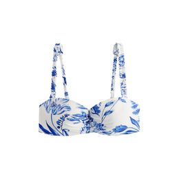 next Bikinitop Damen Gr&ouml;&szlig;e 85 blau / offwhite