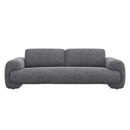 3-Sitzer FLEXLUX "Molino Designsofa, Polstersofa, Einzelsofa, Couch", grau (graphite), B:247cm H:83cm T:108cm, 100% Polyester, Sofas, Kaltschaum & Stahl-Wellen f&uuml;r erstklassigen Sitzkomfort, F&uuml;sse Schwarz