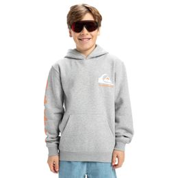 Hoodie Quiksilver "Omni Logo", Kinder, Gr. 12, grau (light grau heather), [Hauptstoff] 55% Baumwolle, 45% Polyester, Sweatshirts