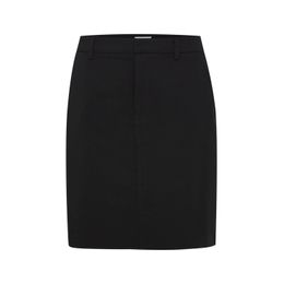 Minirock Pulz Jeans "Minirock PZBINDY HW Skirt", Damen, Gr. 36, schwarz (schwarz beauty), Web, Obermaterial: 61% Baumwolle CO. 36% Polyester PES. 3% Elasthan EL., Basic, regular fit kurz, Röcke