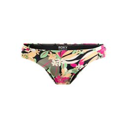 Bikini-Hose Roxy "Printed Beach Classics", Damen, Gr. L, US-Größen, anthrazit palm song s, 87% Nylon, 13% Elasthan, Badehosen