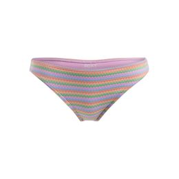 Bikini-Hose Roxy "Wavy Stripe", Damen, Gr. L, US-Größen, papaya wavy stripe s, 92% Polyester, 8% Elasthan, Badehosen