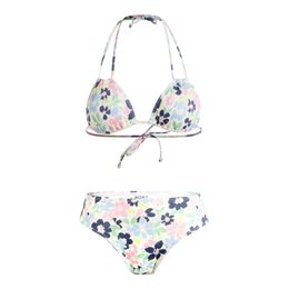 Triangel-Bikini Roxy "Wild Floral", Damen, Gr. L, Cup B, bel air ephemere small, 85% Polyester, 12% Polyester, 3% Elasthan, Bikini-Sets