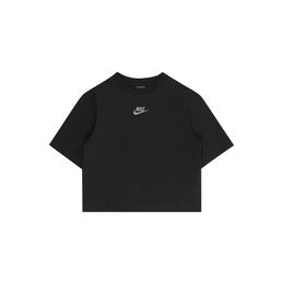 Nike Sportswear T-Shirt M&auml;dchen Gr&ouml;&szlig;e 128/138 hellgrau / schwarz