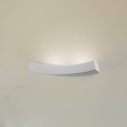 Wandlampe Lino aus Keramik, gebogene Form