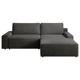 Ecksofa Trendmanufaktur "Challenge, Schlafsofa mit Bettkasten, Couch in L-Form, Breite 245 cm", schwarz, B:246cm H:98cm T:168cm, 100% Polyester, Sofas, Recamiere beidseitig montierbar, auch in trendigem Cordstoff