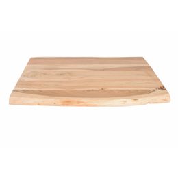 Tischplatte Baumkante Akazie Natur 60 x 60 cm CURT