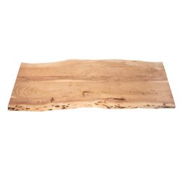 Tischplatte Baumkante Akazie Natur 180 x 60 cm CURT