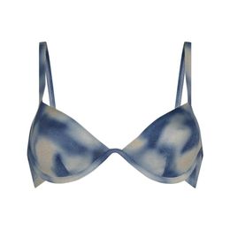 Hunkemöller Hunkemöller Bikinitop 'Lagoa' Damen Größe 75 blau / weiß