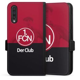 DeinDesign Galaxy A50 Handy Klapph&uuml;lle Handyh&uuml;lle aus Kunst Leder schwarz Flip Case Official Licensed Product Der Club 1. Fc N&uuml;rnberg Sideflip mit Lasche
