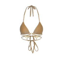 Moda Minx Bikinitop 'Lumiere' Damen Größe 100 beige / safran / gold / transparent