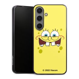 DeinDesign Galaxy S25 Handy Slim Case extra d&uuml;nn Silikon Handyh&uuml;lle schwarz H&uuml;lle Official Licensed Product Spongebob Kindheit Silikon Slim Case
