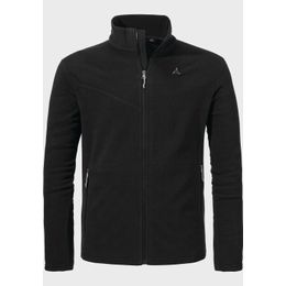 Schöffel Fleecejacke SCHÖFFEL "Hiking Fleece Jk Style Qutang MNS", Herren, Gr. 48, schwarz (9990, schwarz), Oberstoff: 100% Polyester, sportlich, regular fit, hoch geschlossener Ausschnitt, Langarm, Jacken