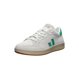 Sneaker Ethletic "Jesse", Damen, Gr. 36, wei&szlig; (chalk wei&szlig;, frog gr&uuml;n), Obermaterial: 55% Polyurethan, 45% Polyester. Futter: 100% Polyester. Decksohle: 100% Polyester. Sohle: Naturkautschuk, Schuhe Sneaker, recycled Produkt