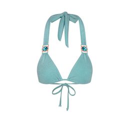 Moda Minx Bikinitop 'Lumiere Amour' Damen Größe 100 himmelblau / gold
