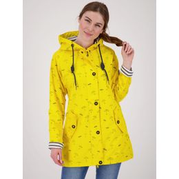 Regenjacke DEPROC Active "Friesennerz WIZZARD PEAK WOMEN UMBR", Damen, Gr. 40 (M), gelb, Obermaterial: 100% Polyurethan; Futter: 100% Polyester, casual, figurumspielend, Langarm gerader Abschluss mit Druckknopf, Jacken, auch in Großen Größen erhältlich